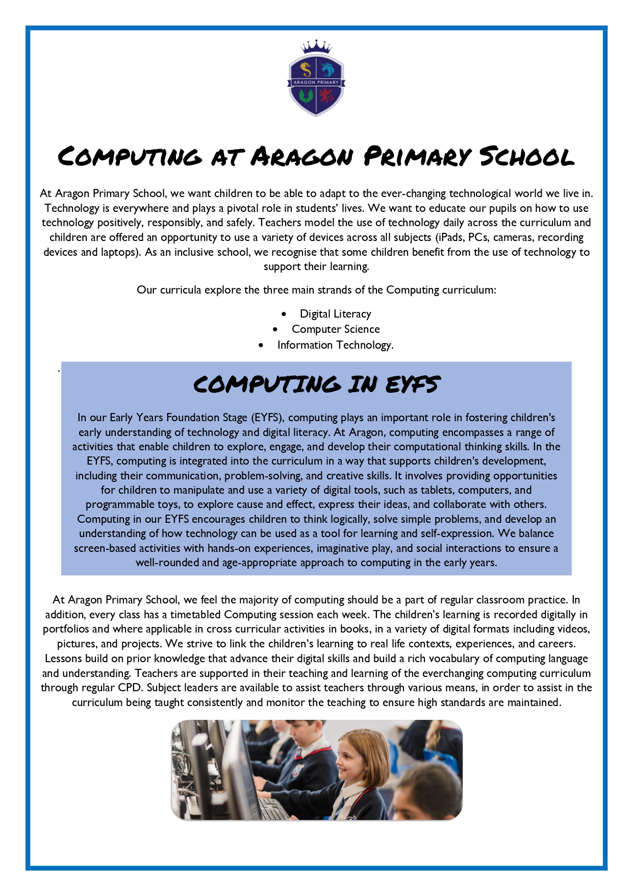 Aragon Primary School - Computing