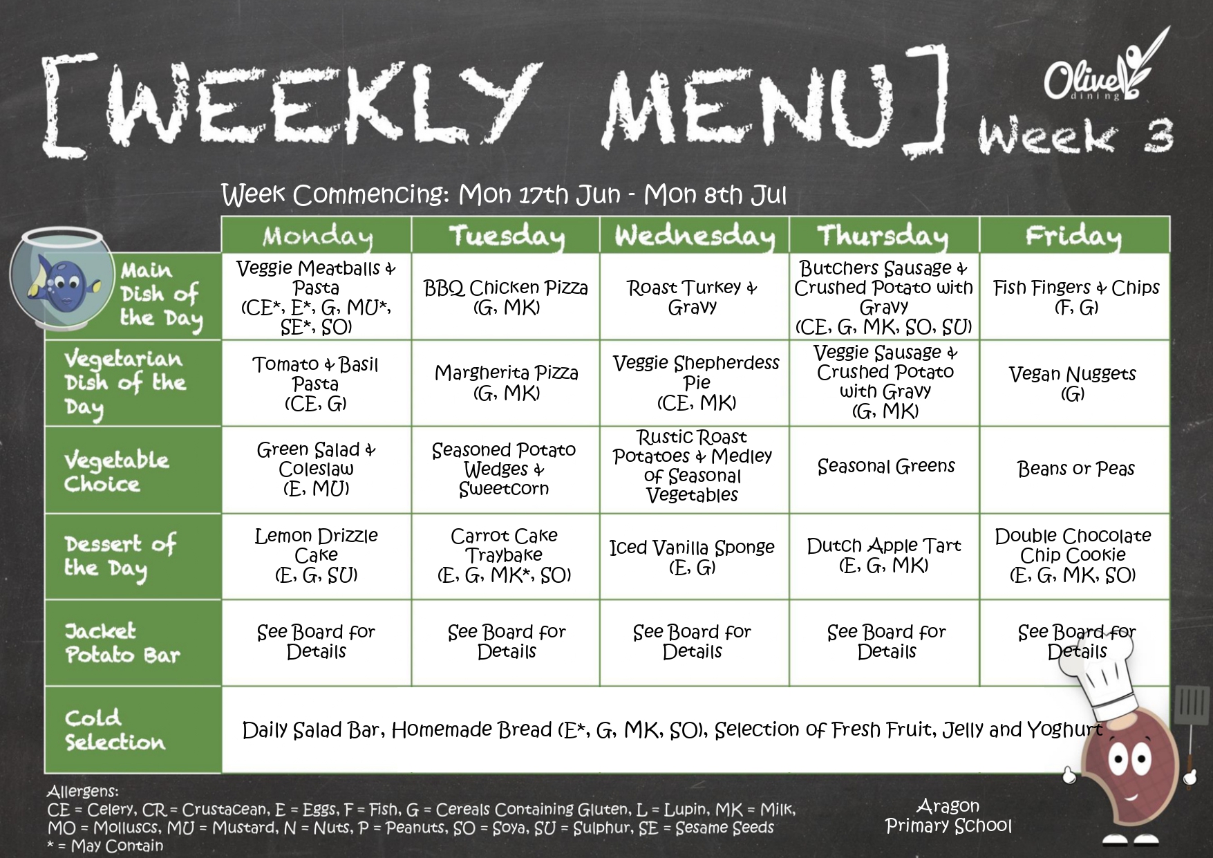 Aragon Primary School - School Lunches